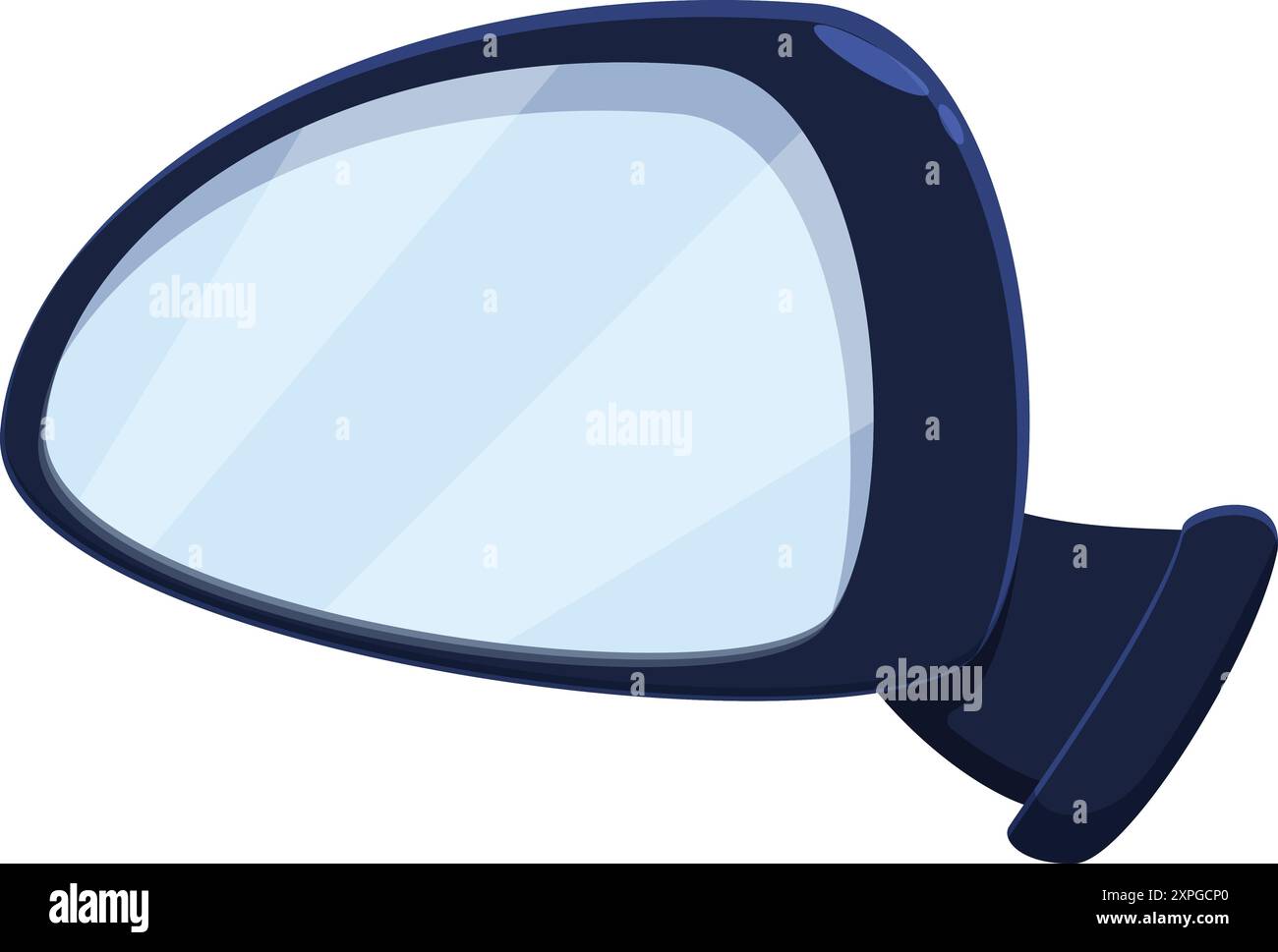 Car side mirror reflecting an empty road ahead, symbolizing safe ...