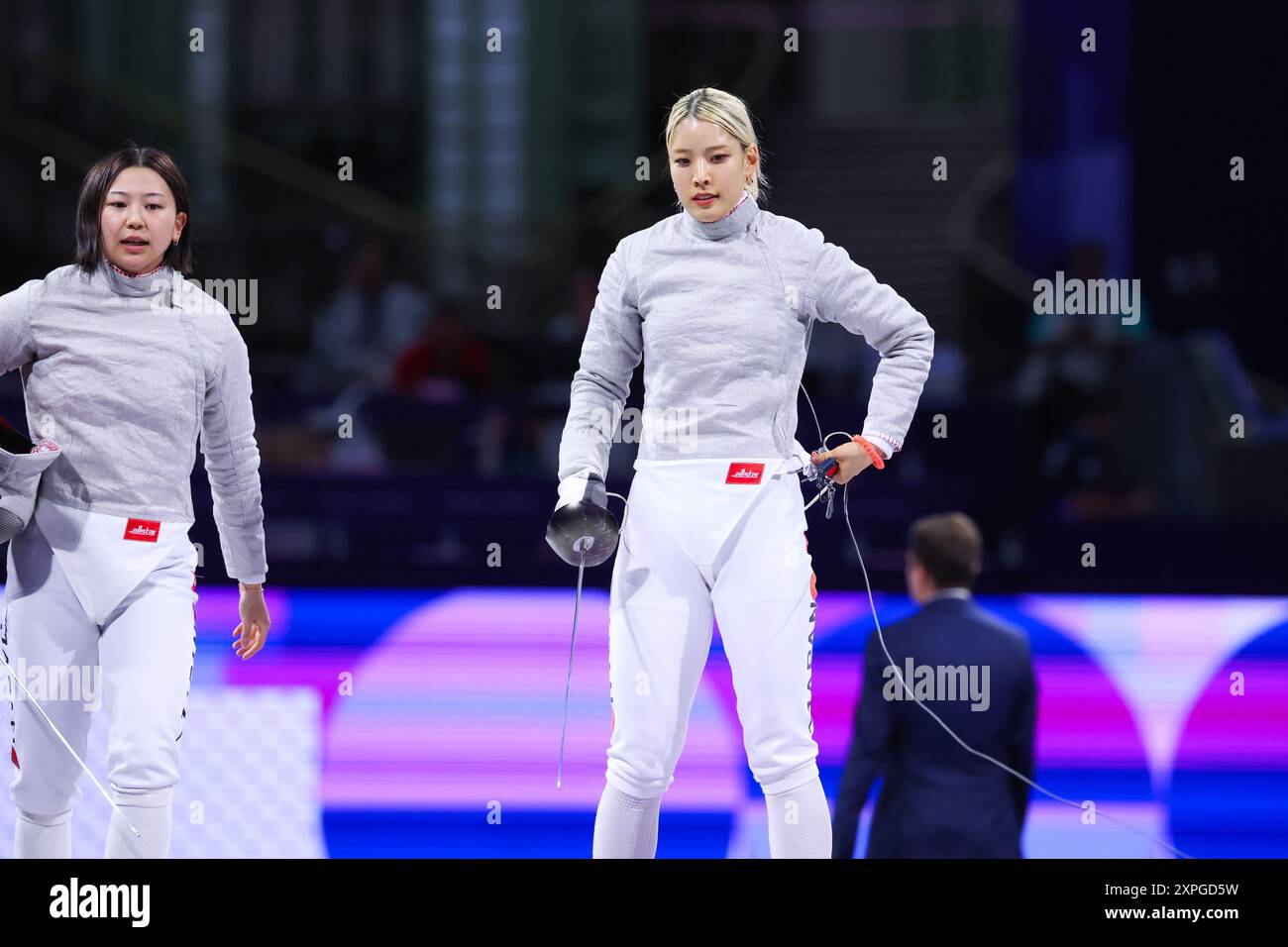 Paris, France. 3rd Aug, 2024. (L to R) Risa Takashima, Misaki Emura ...