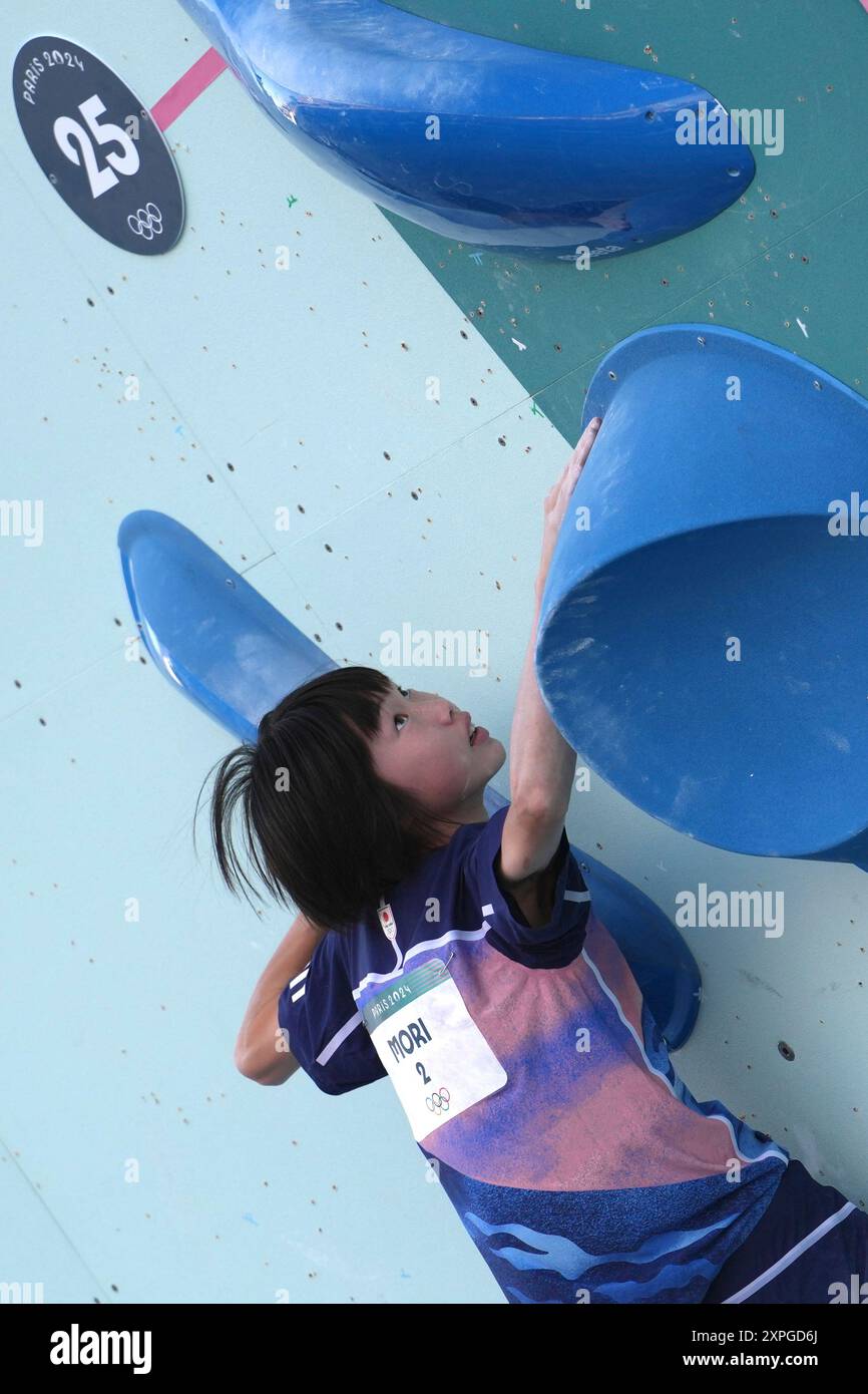 Ai Mori of Japan competes in the women's boulder and lead, semi-final ...