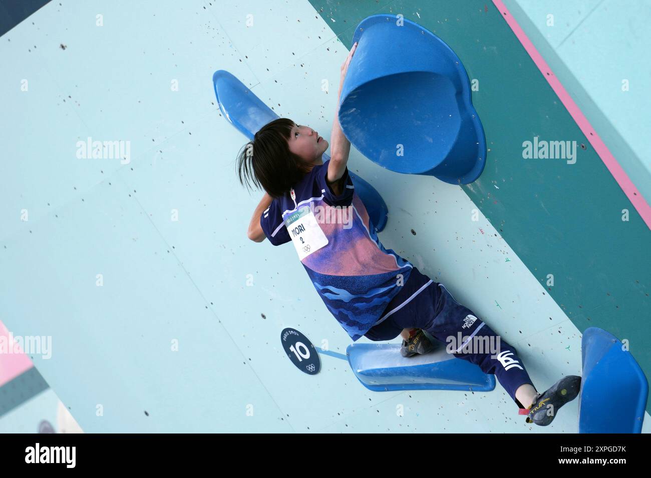 Ai Mori of Japan competes in the women's boulder and lead, semi-final ...