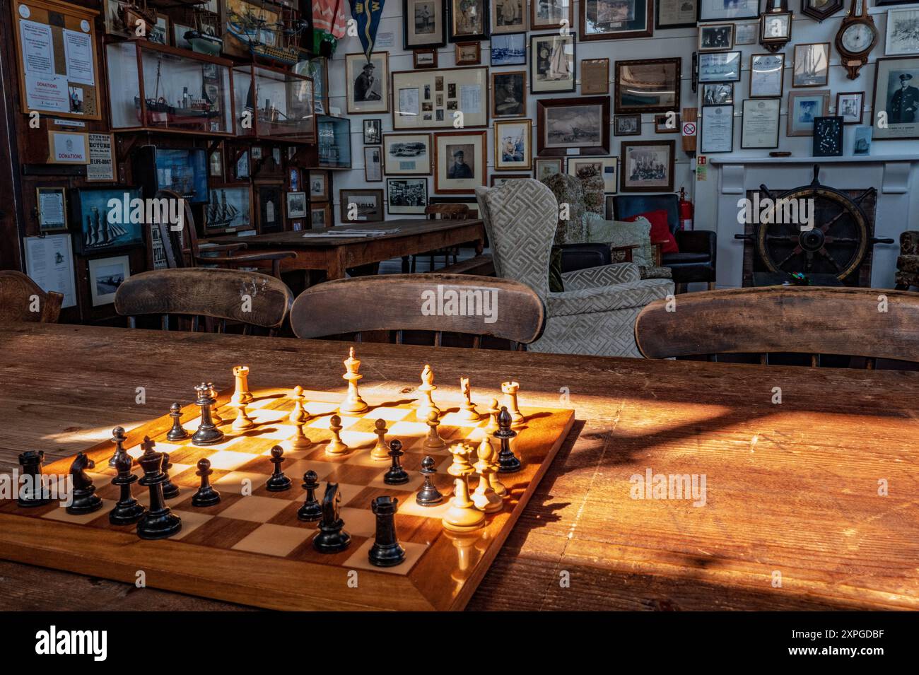 Interior of the Seaman's Reading Room, Southwold, Suffolk, UK ...
