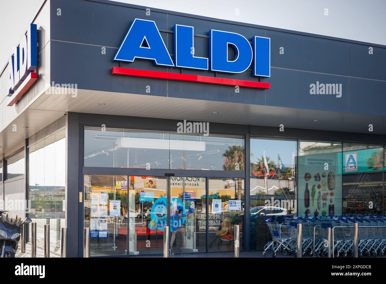 Torrevieja, Spain - 09-07-2024: exterior of an ALDI store. The ...