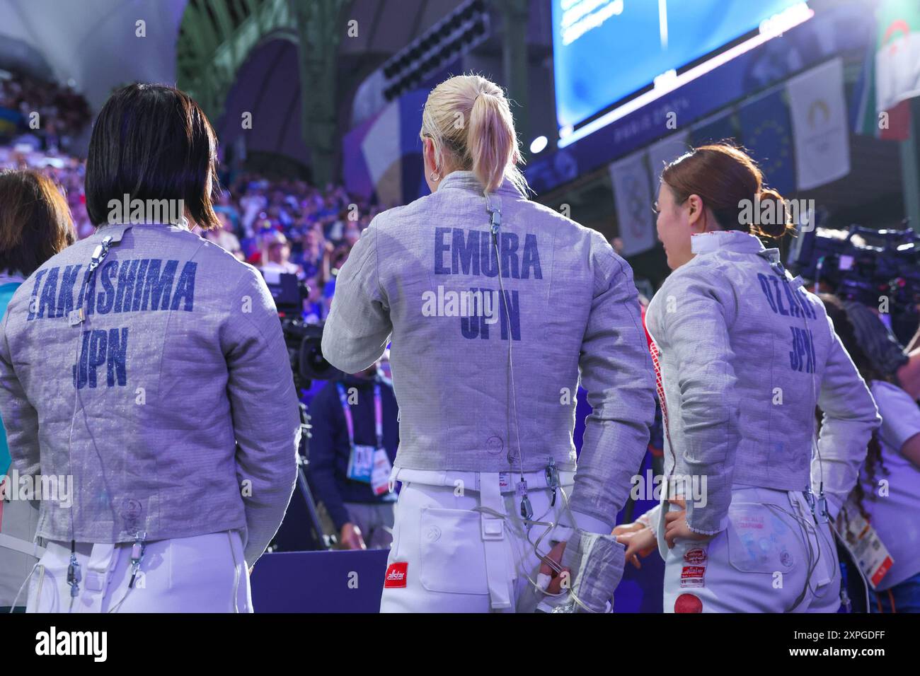 Paris, France. 3rd Aug, 2024. (L to R) Risa Takashima, Misaki Emura ...