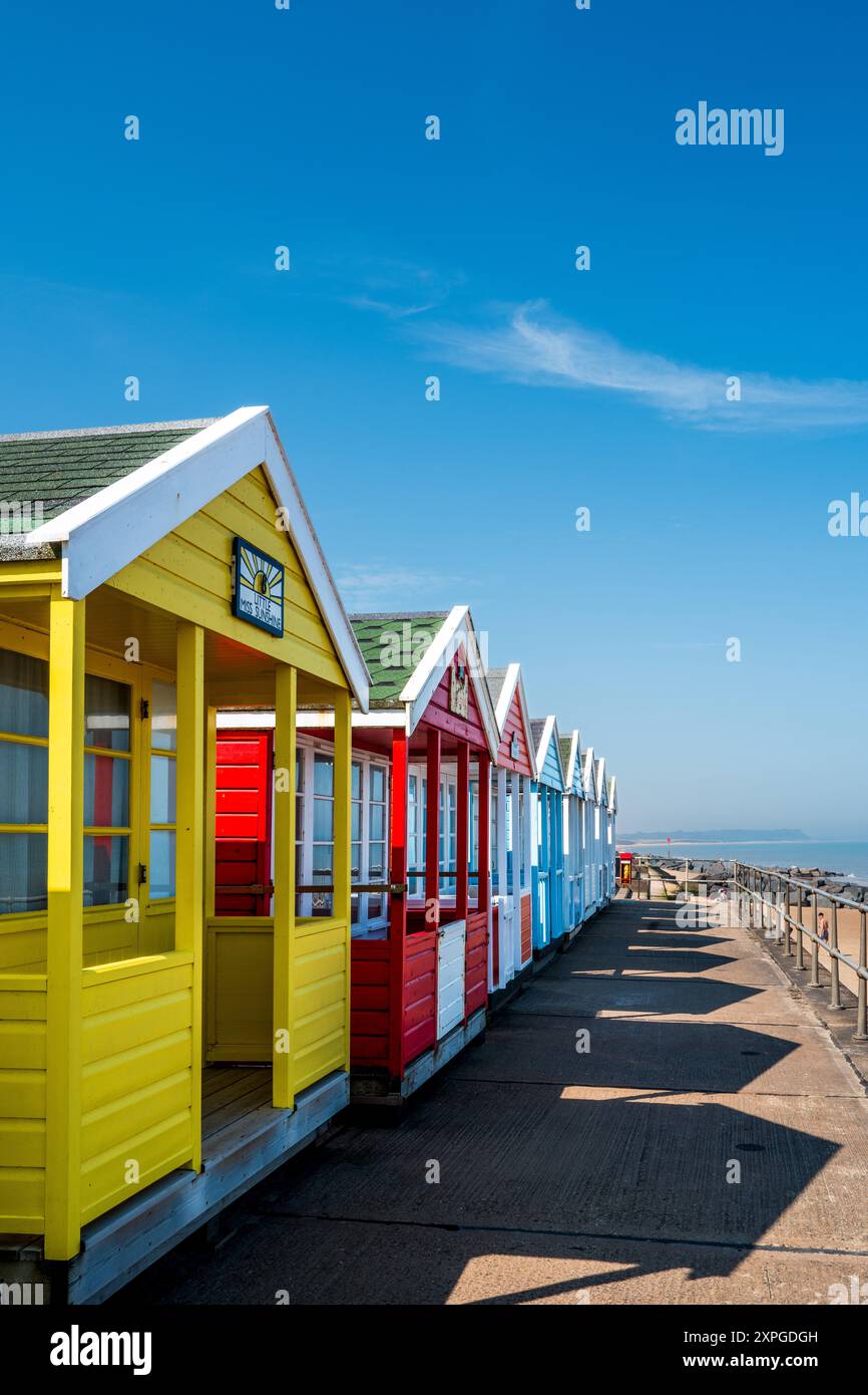 Colourful beach huts by Southwold beach, Suffolk, UK. Holidays, Seaside ...