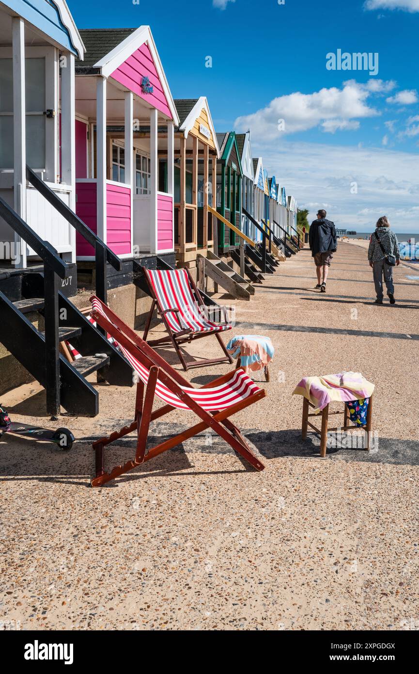 Colourful beach huts by Southwold beach, Suffolk, UK. Holidays, Seaside ...