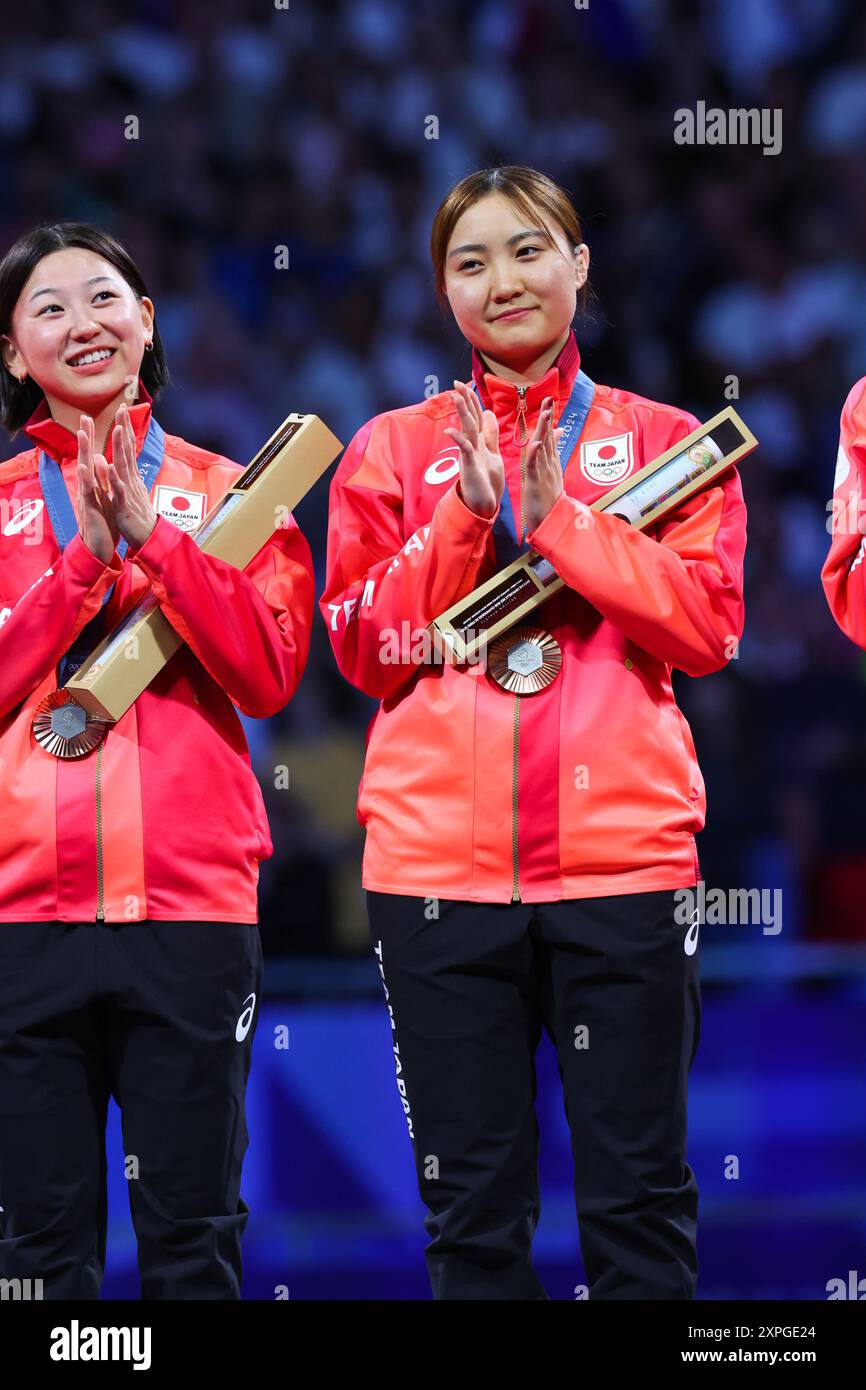 Paris, France. 3rd Aug, 2024. (L to R) Risa Takashima, Seri Ozaki (JPN ...