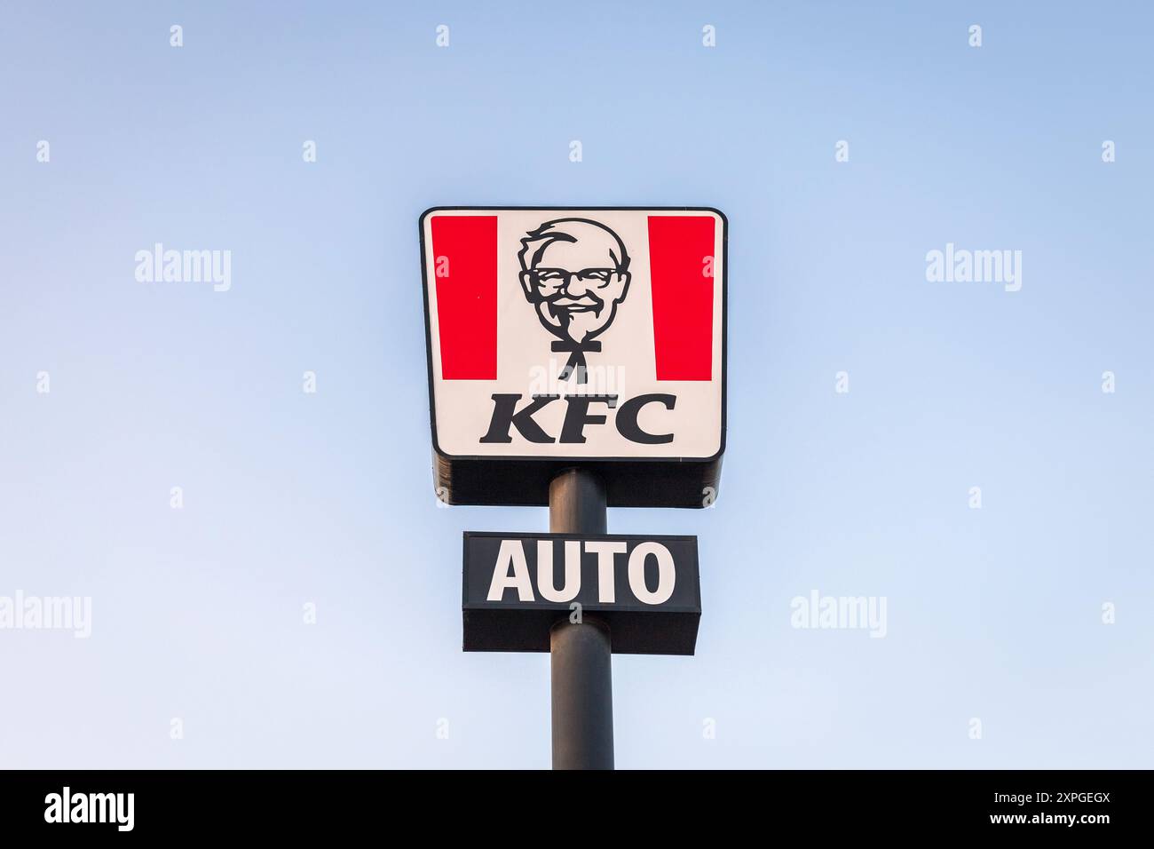 Torrevieja, Spain - 09-07-2024: iconic KFC sign mounted on a pole ...
