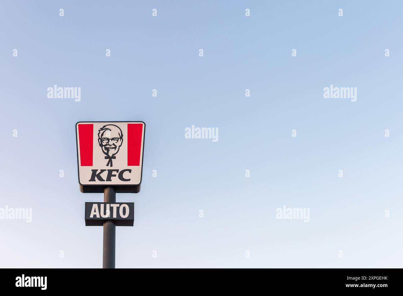 Torrevieja, Spain - 09-07-2024: iconic KFC sign mounted on a pole ...