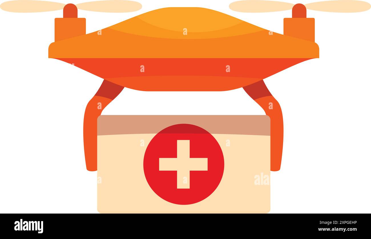 Orange drone delivering a first aid kit hi-res stock photography and ...