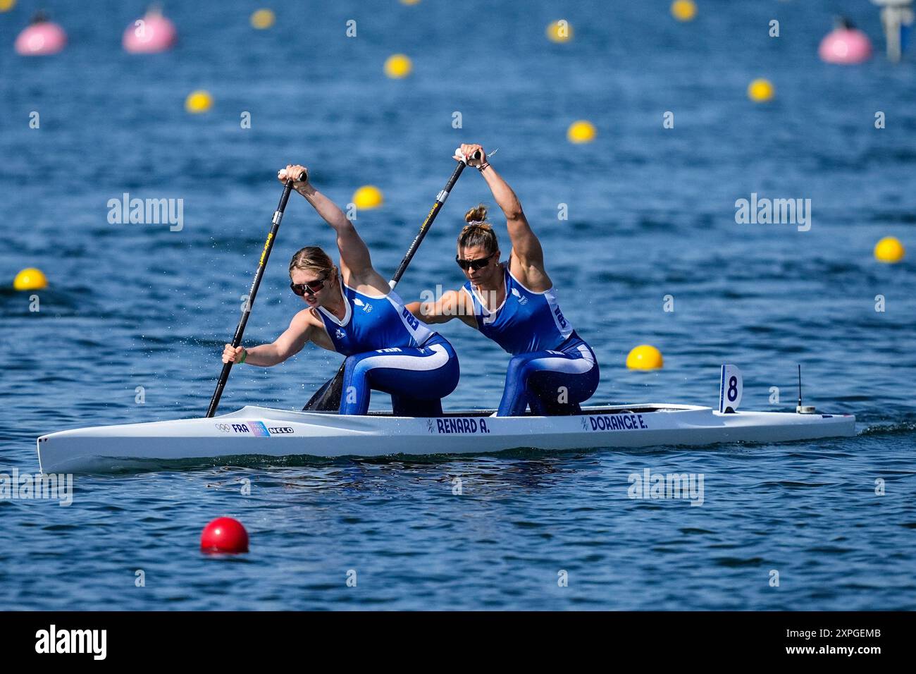 Axelle Renard and Eugenie Dorange of France compete during Women's ...