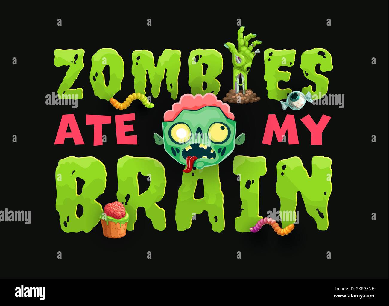 Halloween quote, Zombies Ate My Brains for holiday horror night ...