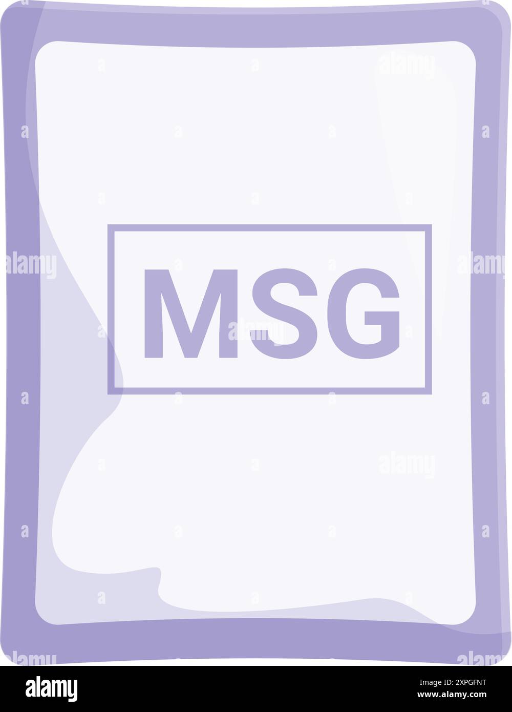 Cartoon msg monosodium glutamate food additive package icon ...