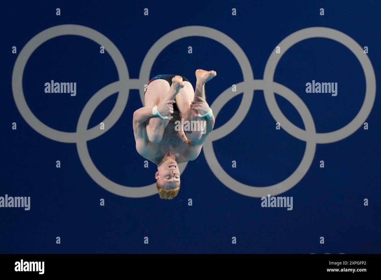 United States' Carson Tyler competes in the men's 3m springboard diving ...