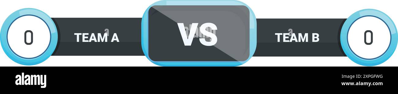 Versus screen is showing competition between team a and team b ...