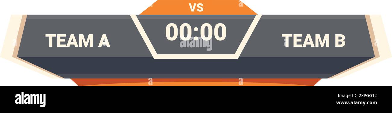 Digital scoreboard is showing the time at the beginning of a game ...