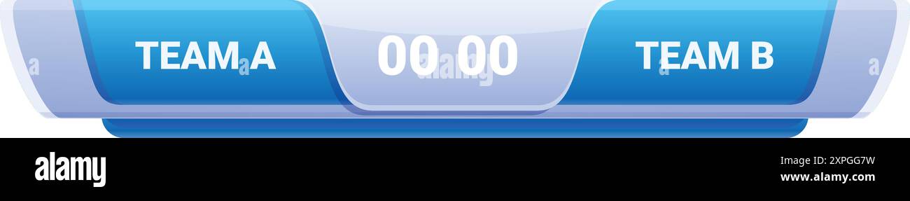 Digital scoreboard is showing the score of a match between team a and ...
