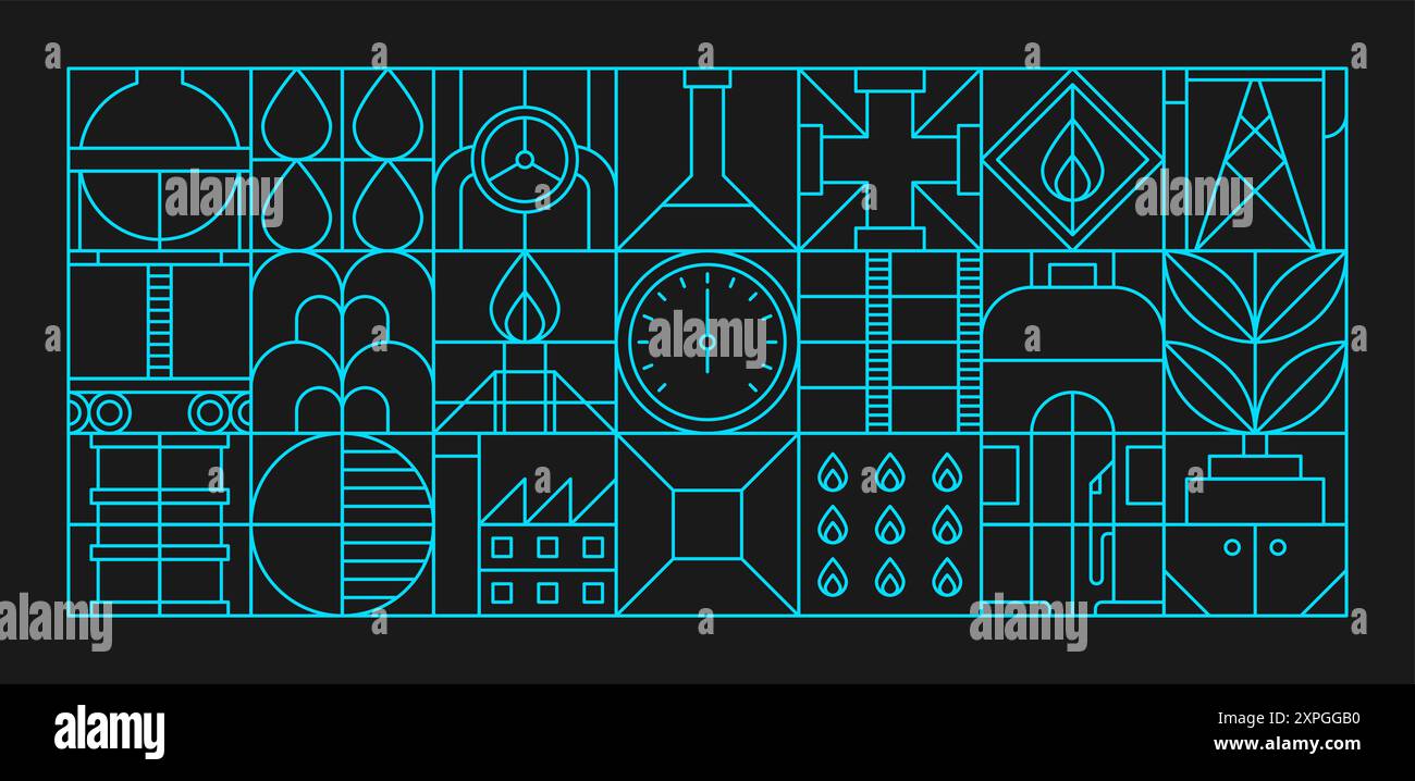 Oil and gas industry modern geometric pattern. Energy industry vector ...
