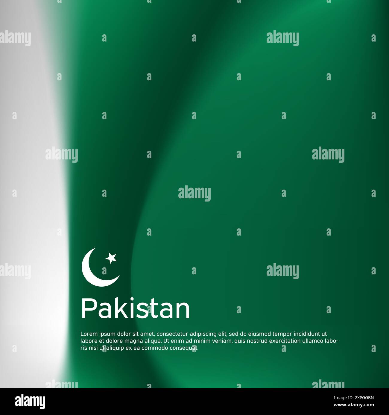 Pakistan flag background. Blurred pattern in the colors of the ...
