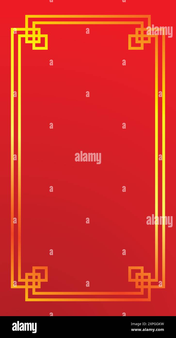 Red background featuring a traditional chinese pattern border, perfect ...