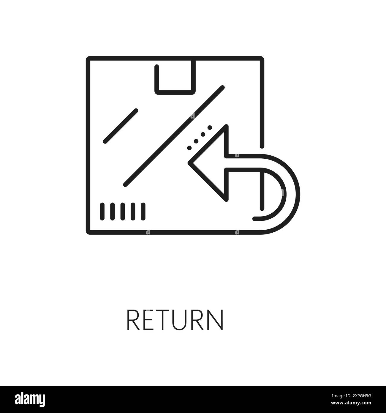 Parcel return icon for delivery and logistics or cargo service, vector ...