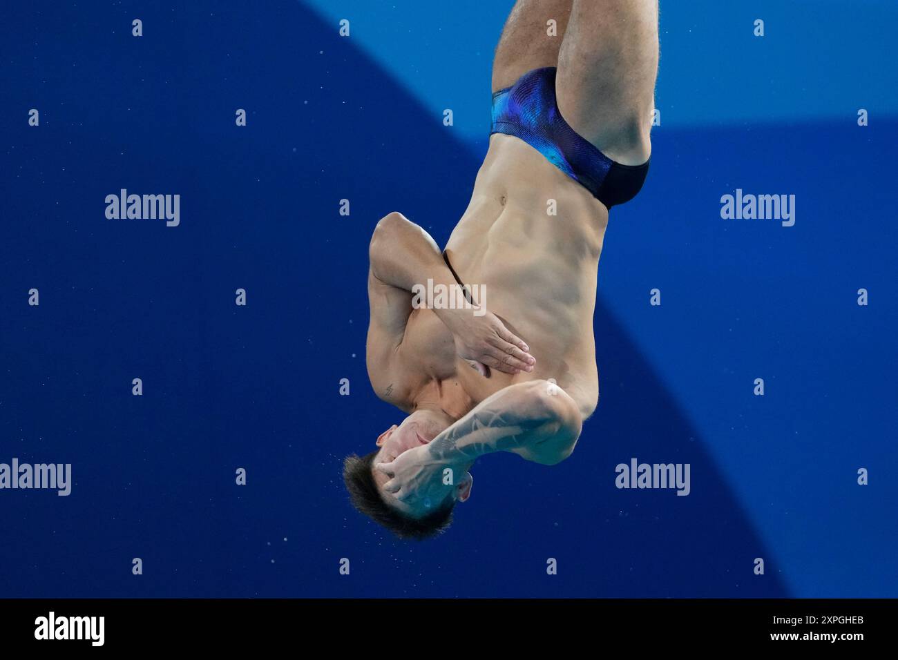 Colombia's Daniel Restrepo Garcia competes in the men's 3m springboard ...