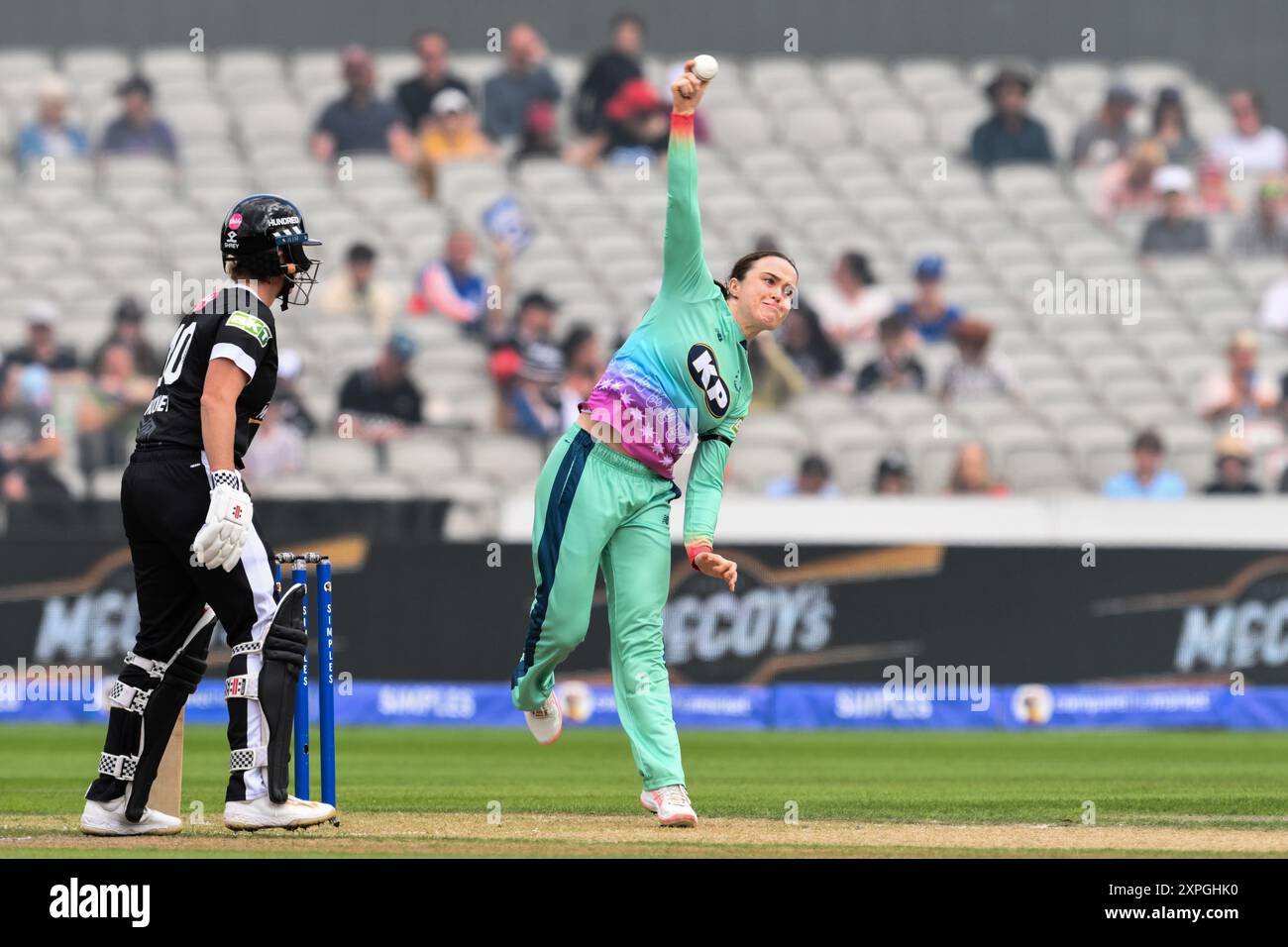 Mady Villiers of Oval Invincibles delivers the ball during the The ...