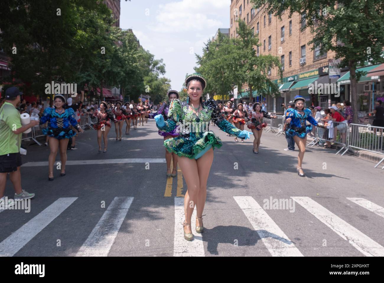 Bolivian members of the San Simon Sucre dance troupe perform at the ...