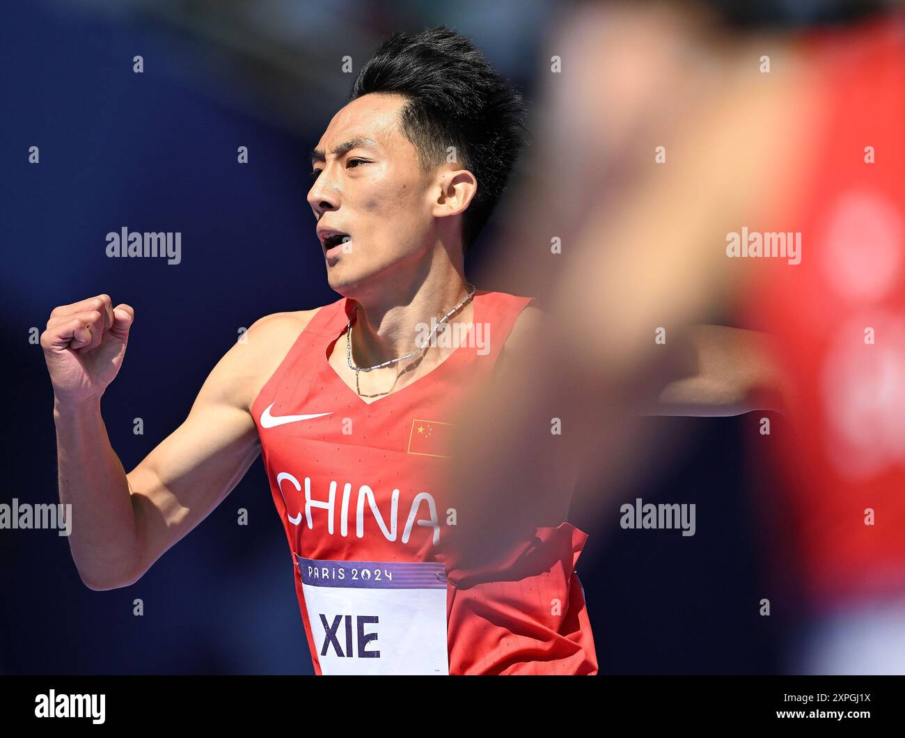 Paris, France. 6th Aug, 2024. Xie Zhiyu of China competes during the ...