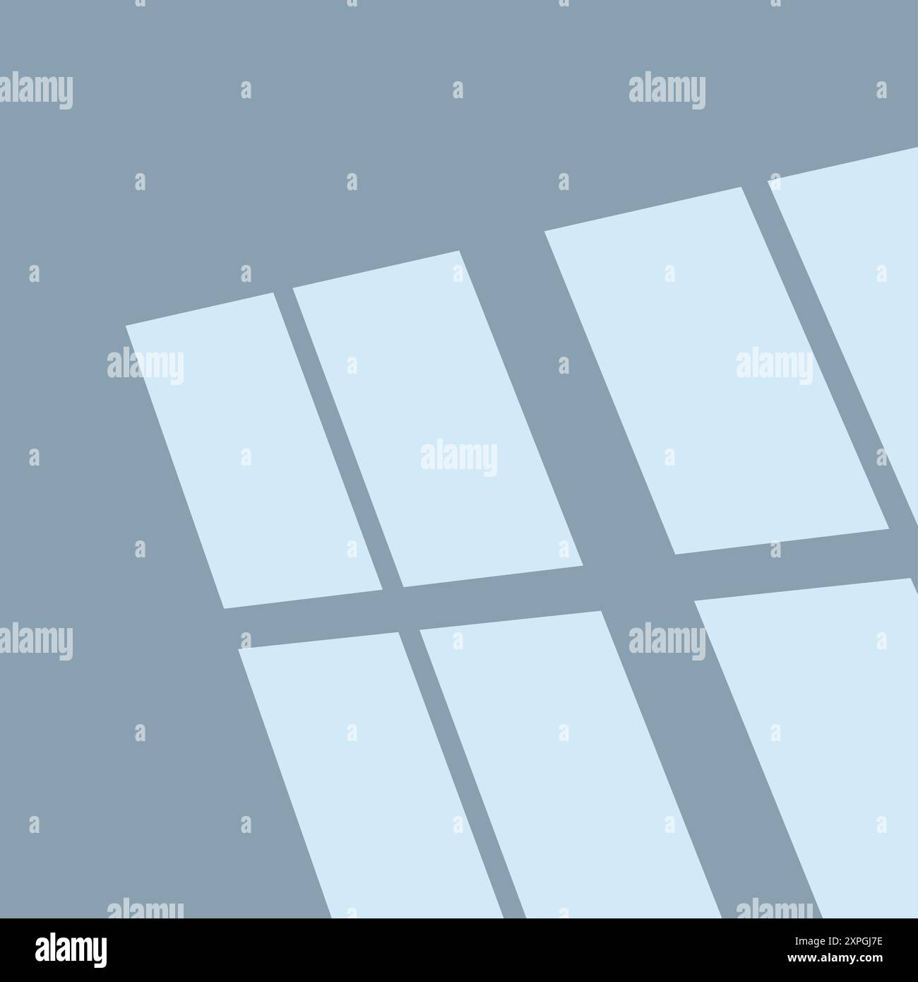 Bright sun rays coming inside through window, making geometrical shapes ...