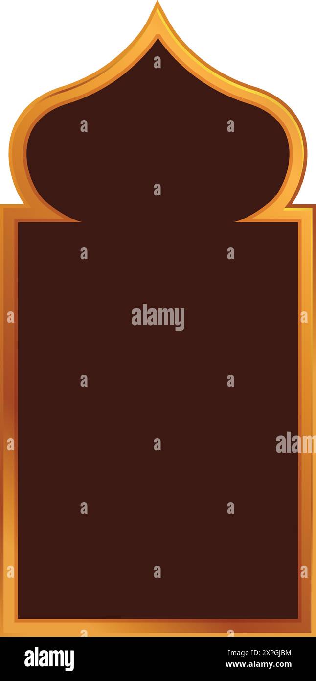 Golden arabic style frame featuring a blank space hi-res stock ...