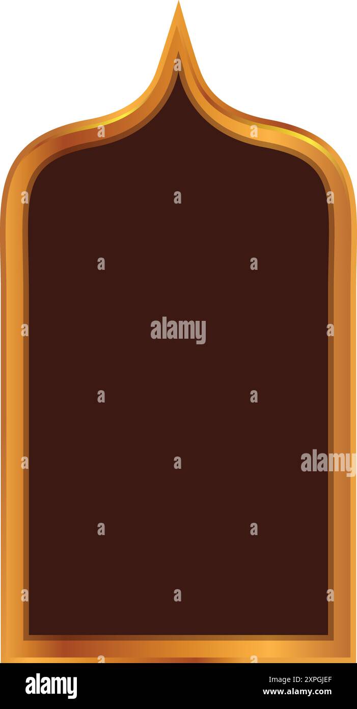 Elegant golden frame with a traditional arabic design, featuring a ...