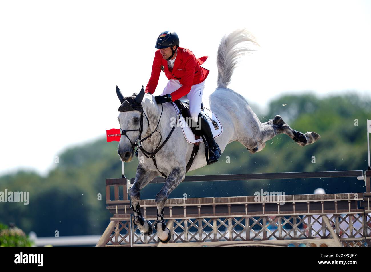 Germany's Christian Kukuk aboard Checker 47 during the Jumping ...