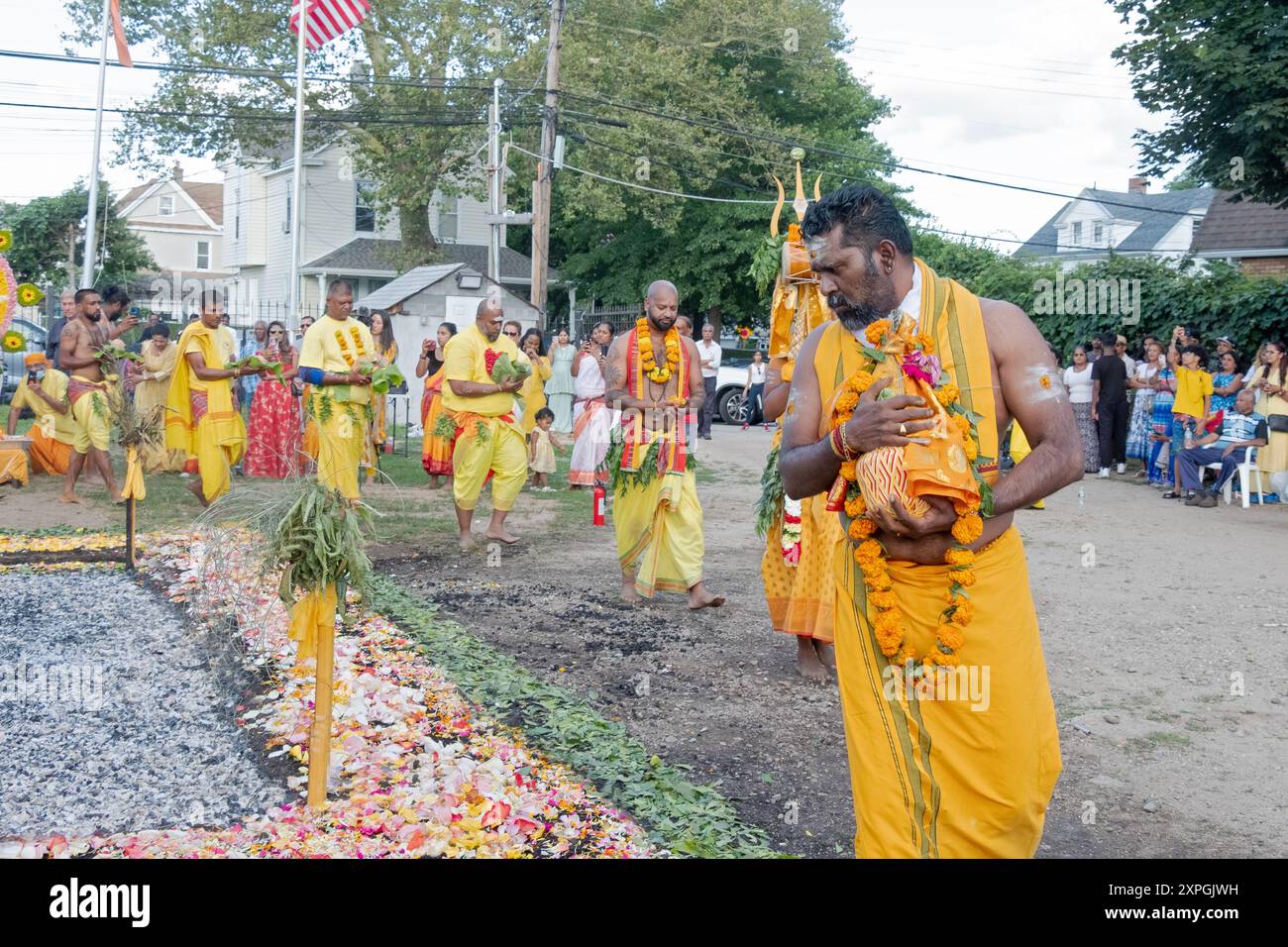 Before the Thimithee fire walking ritual high priest from Reunion ...