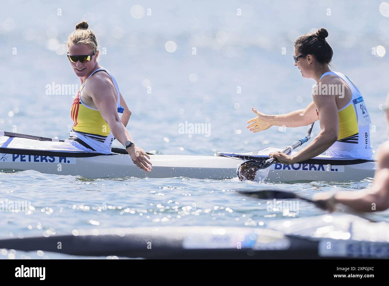 Paris, France. 06th Aug, 2024. Belgian kayaker Hermien Peters and ...