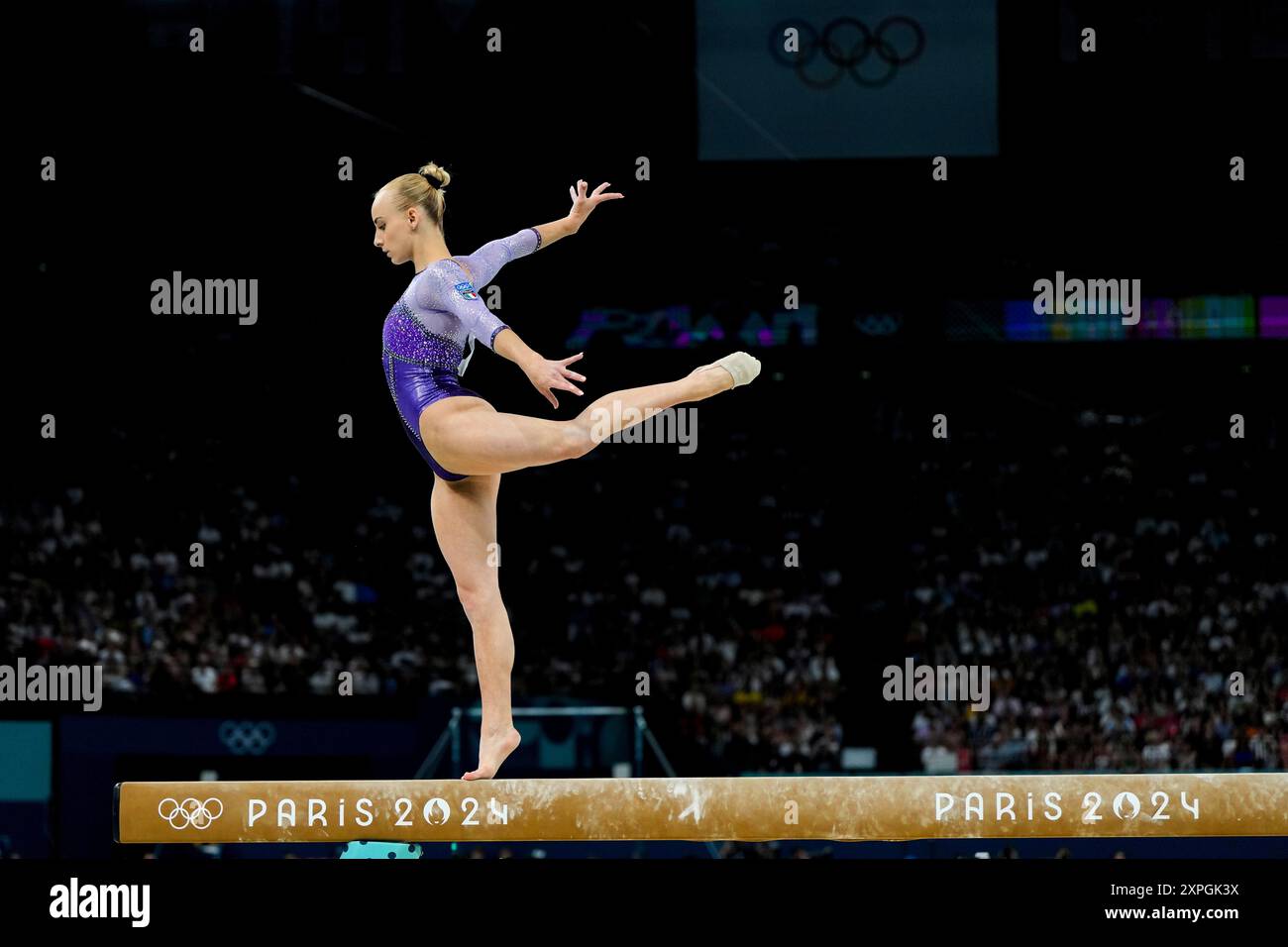 Alice D'Amato, of Italy, competes during the women's artistic ...