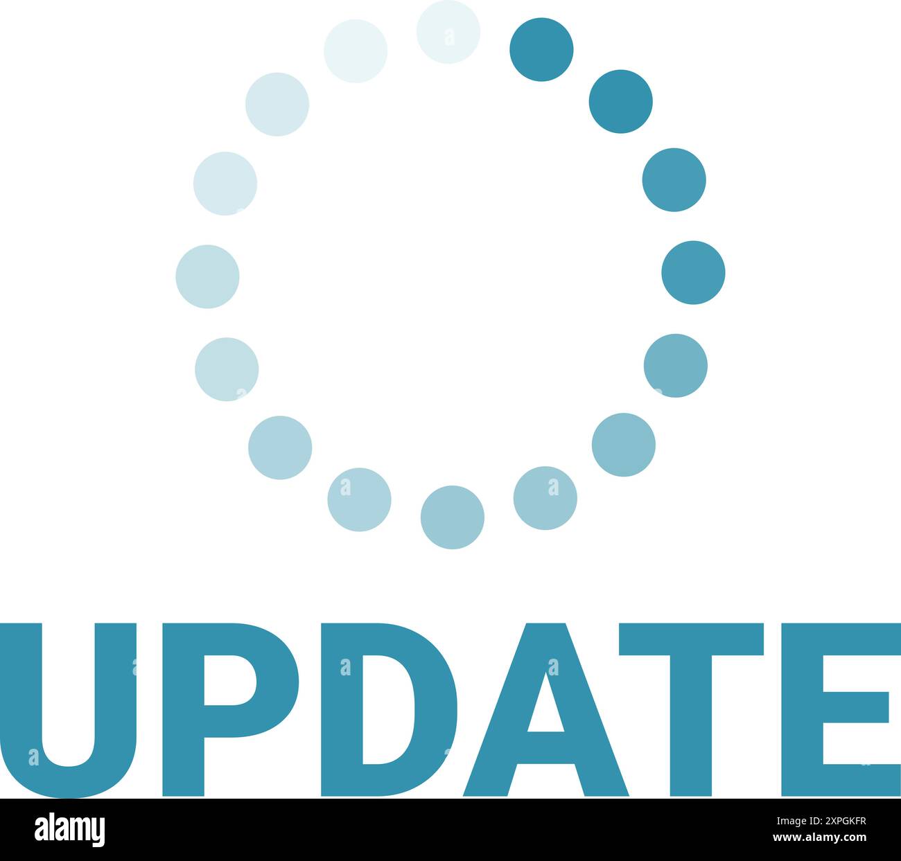 Circular progress bar showing status during software update Stock ...