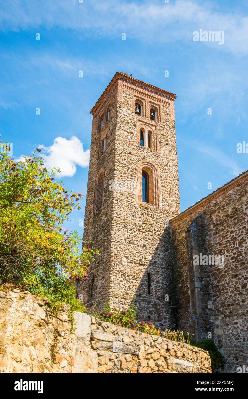 Tower of Santa Maria del Castillo church. Buitrago del Lozoya, Madrid ...