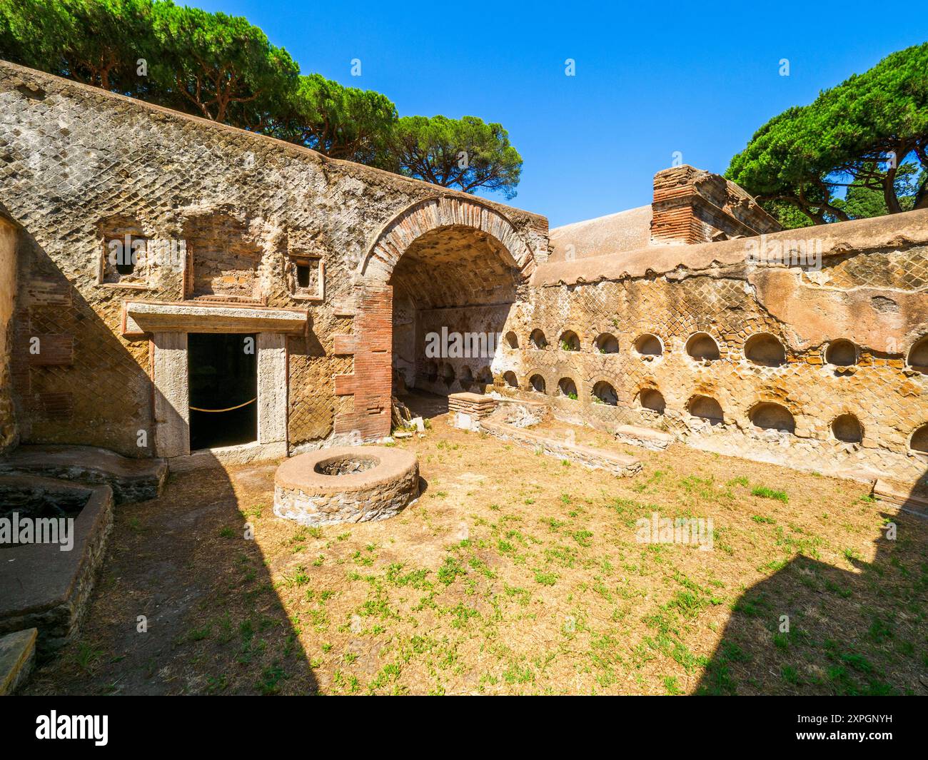 Funerary niches of a burial building in the Necropolis of Portus in the ...
