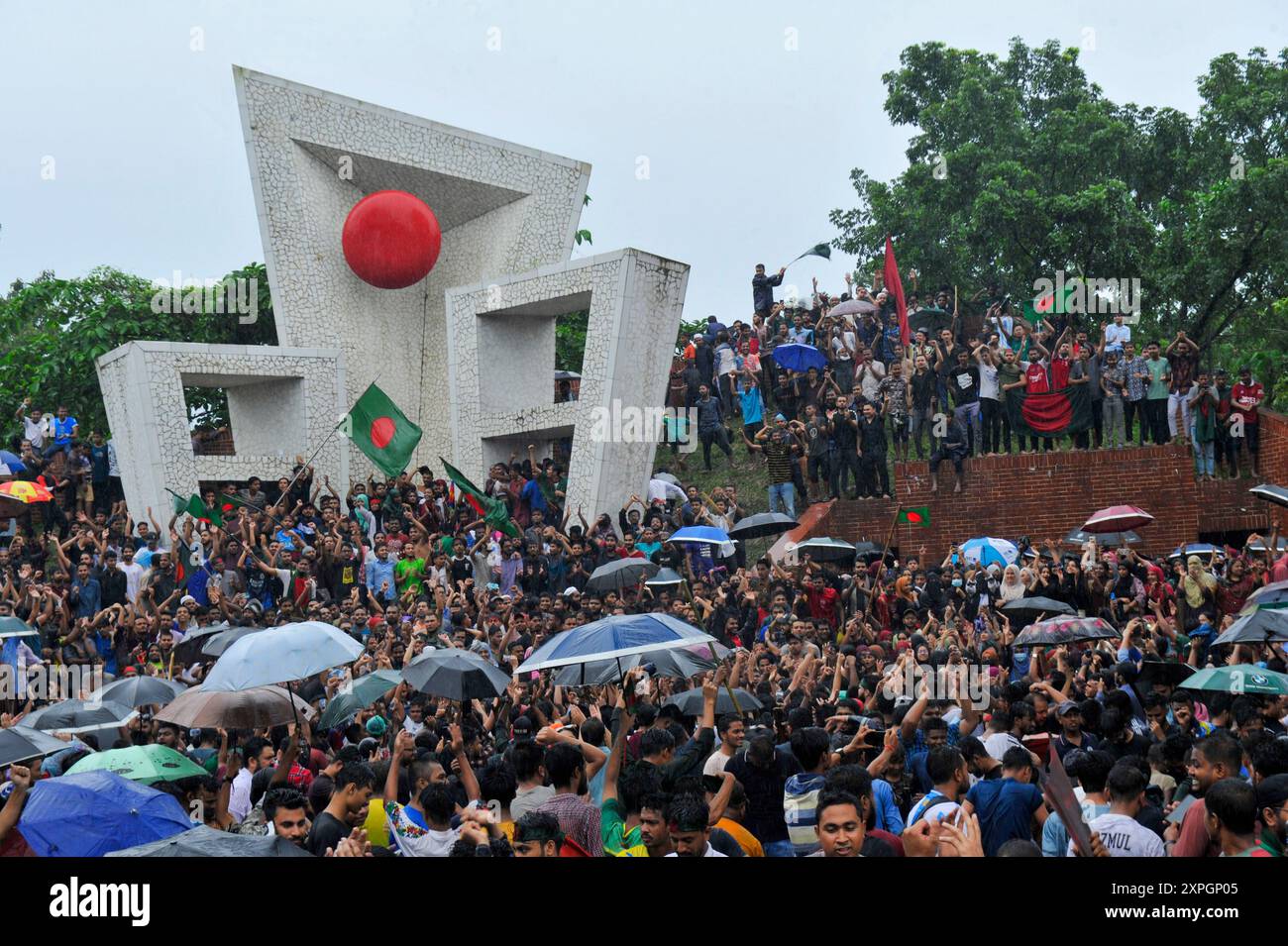 At the Sylhet Martyr Monument premises, People celebrating in joyous ...