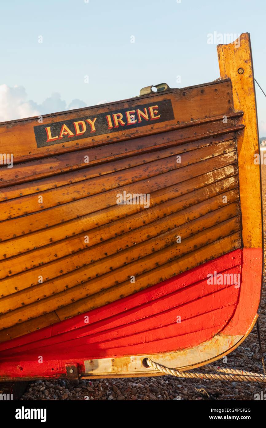 England, Kent, Deal, Deal Beach, Wooden Clinker Fishing Boat Stock ...