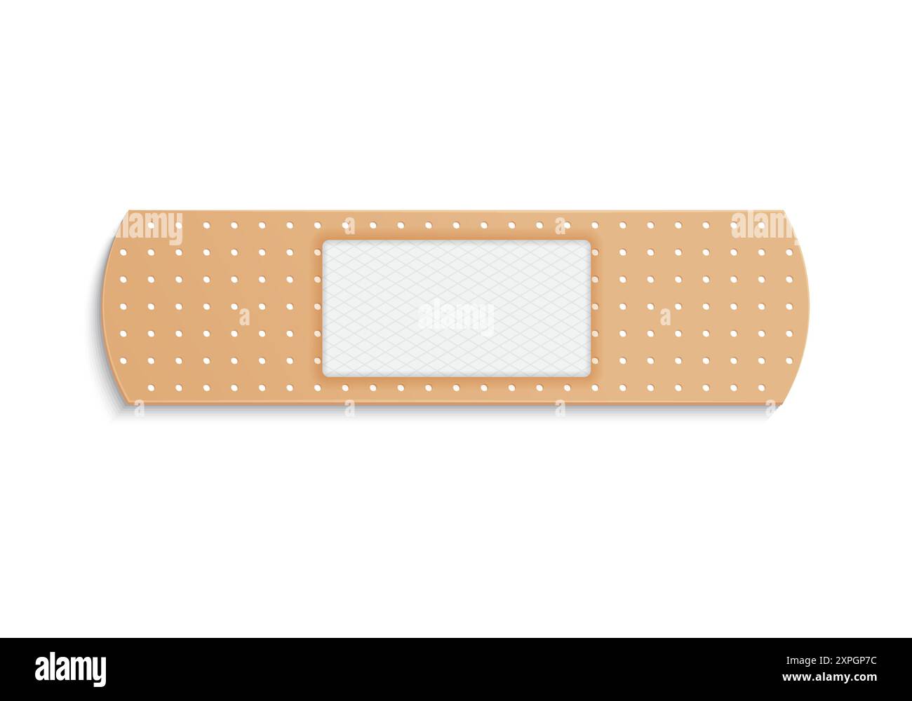 Adhesive bandage for first aid for skin wounds, yellow strip with ...