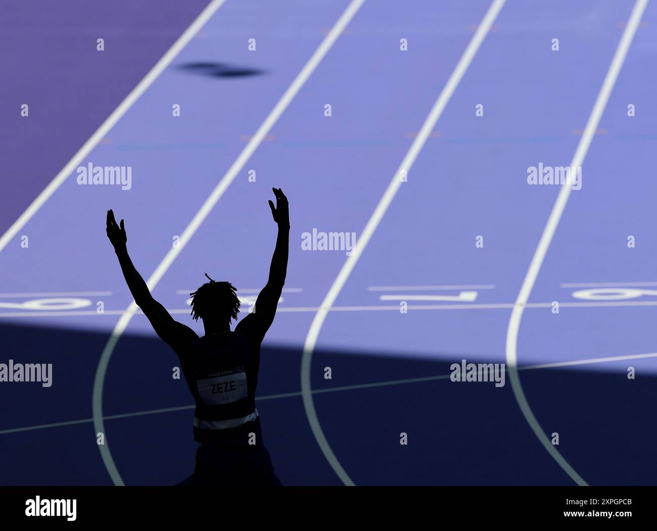 Paris, France. 6th Aug, 2024. Ryan Zeze of France reacts after the men ...