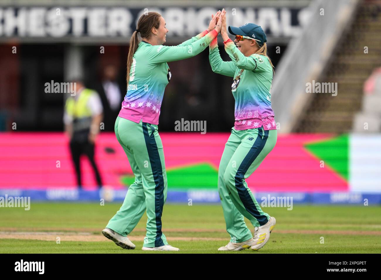 Amanda-Jade Wellington of Oval Invincibles and Ryana Macdonald-Gay of ...