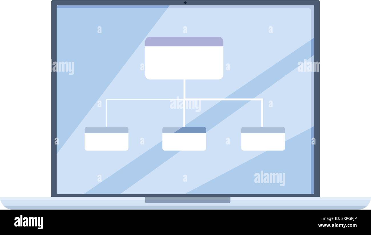 Laptop is displaying a flowchart Cut Out Stock Images & Pictures - Alamy