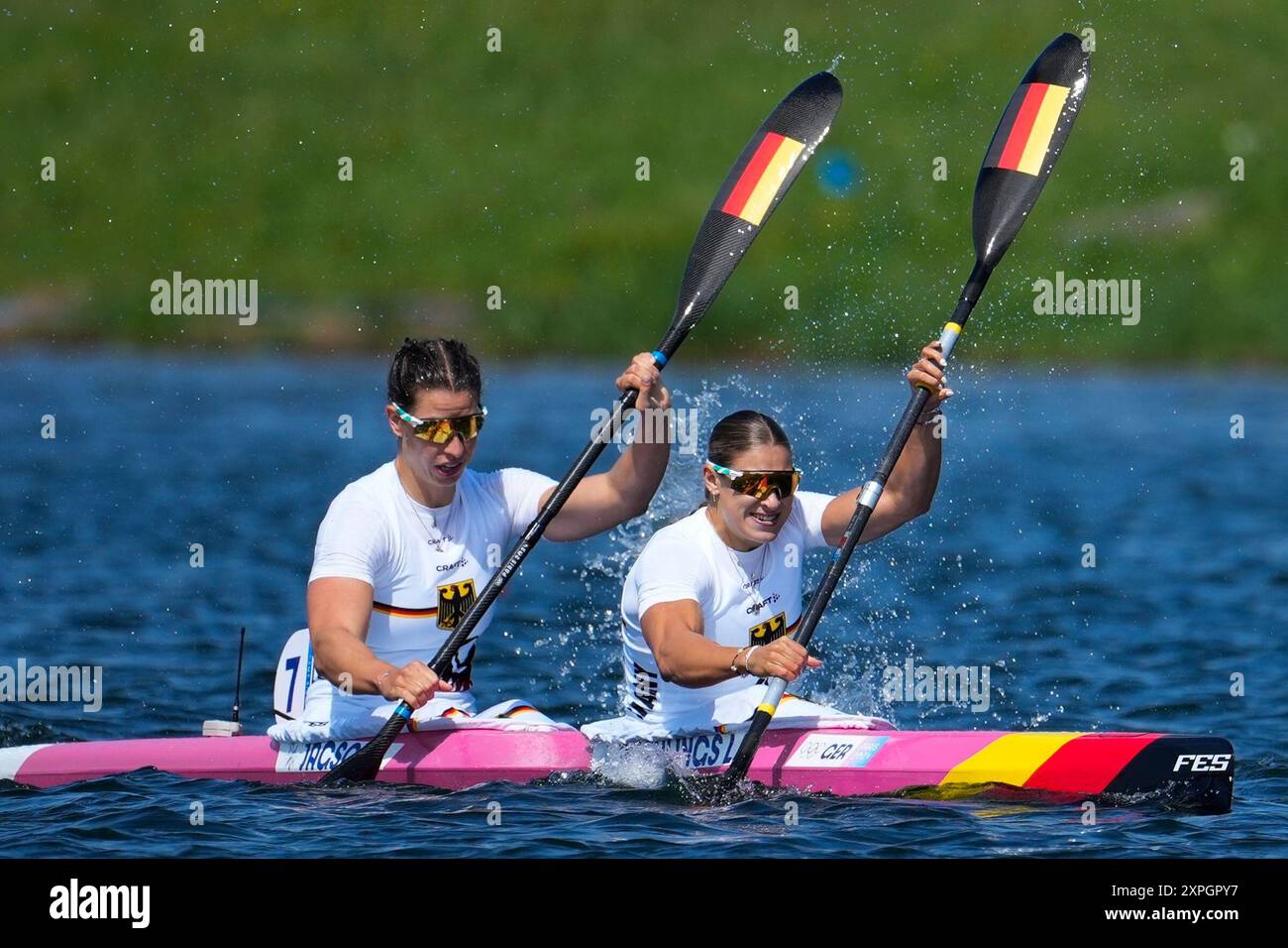 Germany's Lena Roehlings and Pauline Jagsch compete in the women's ...