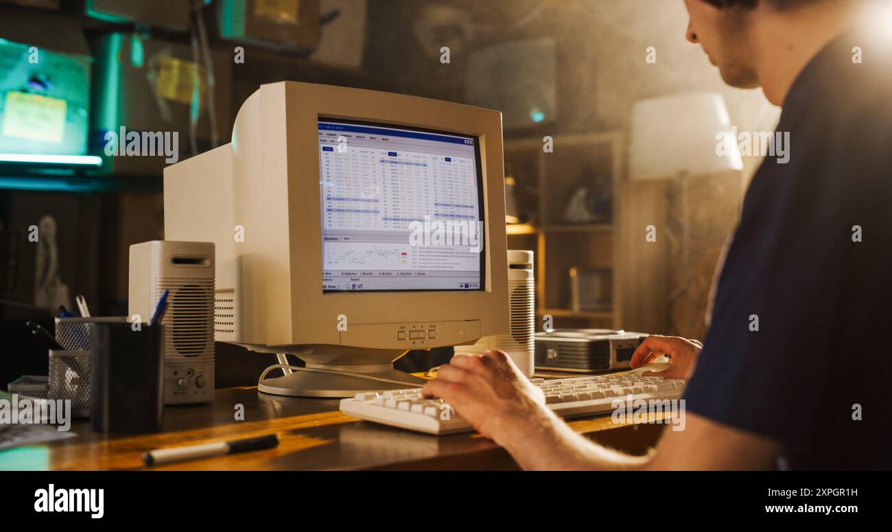 Stock market trader in 80s hi-res stock photography and images - Alamy