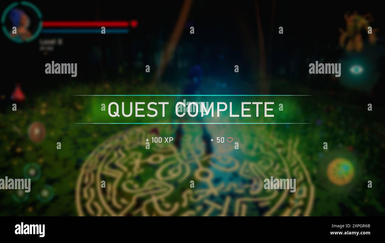 Night Video Game Mock-up: Gameplay of 3D Colourful Fantasy Role Playing ...