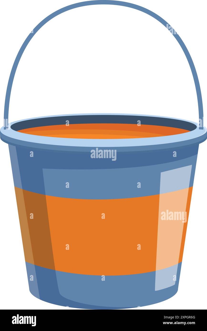 Orange plastic bucket Stock Vector Images - Alamy