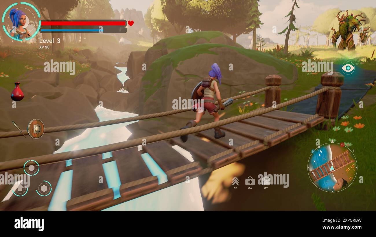 Gameplay for Mockup: 3D Fantasy Role Playing Video Game Featuring the ...