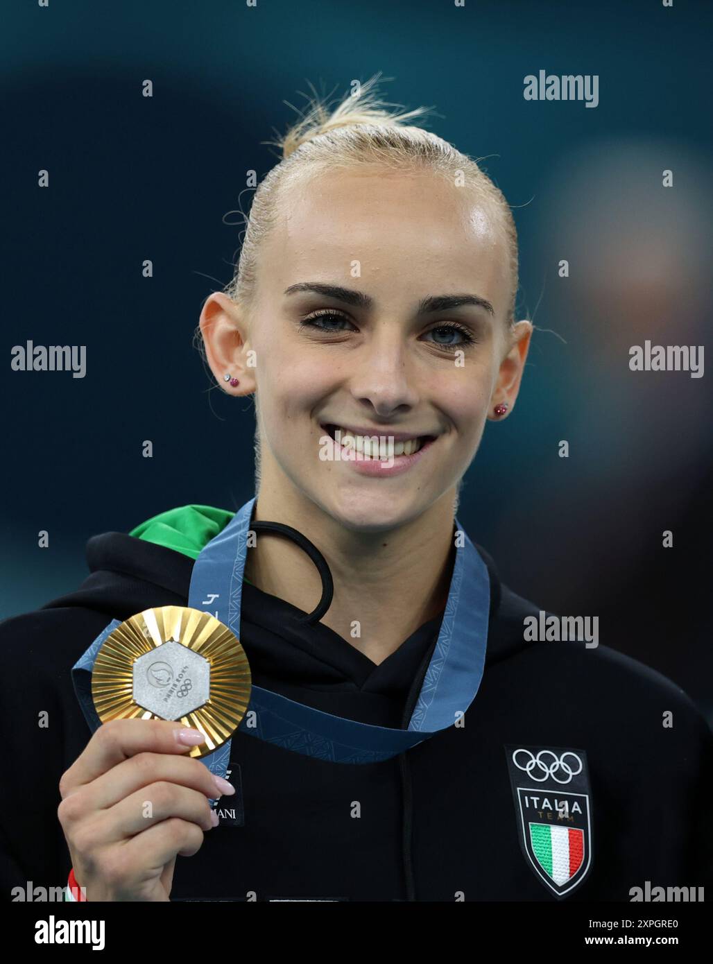 PARIS, FRANCE - AUGUST 05: D'AMATO Alice of Italy with the Gold Medal ...